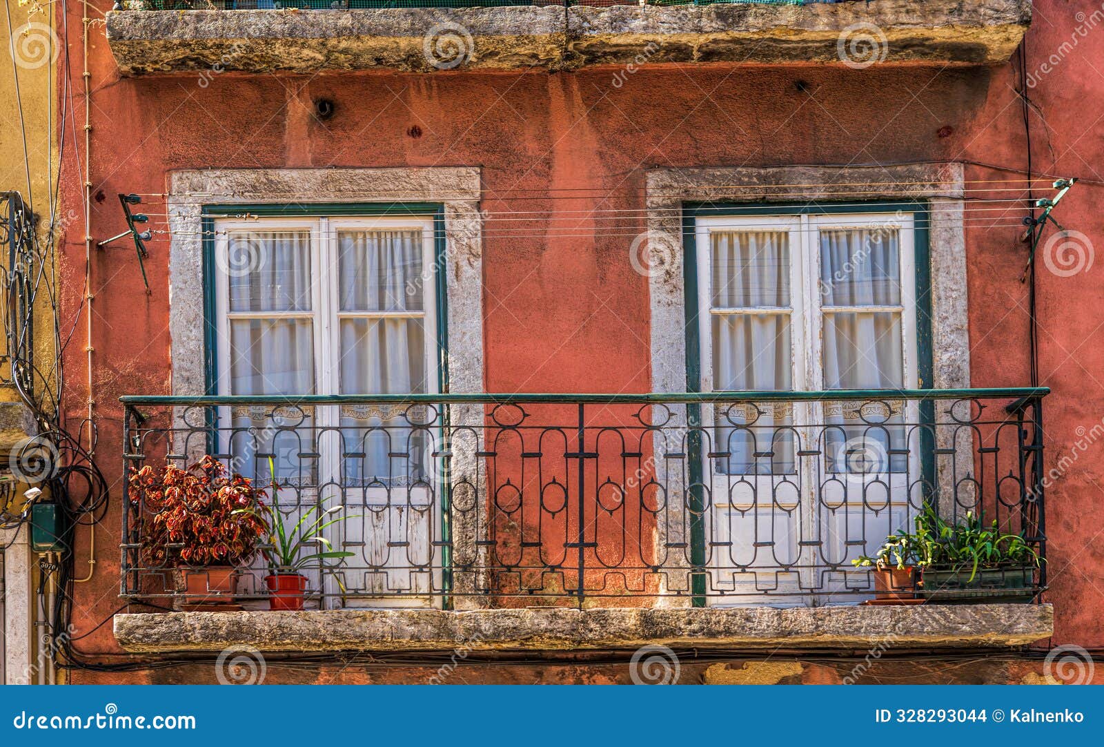Old Windows Typical of Portuguese Colonial Buildings Stock Photo ...