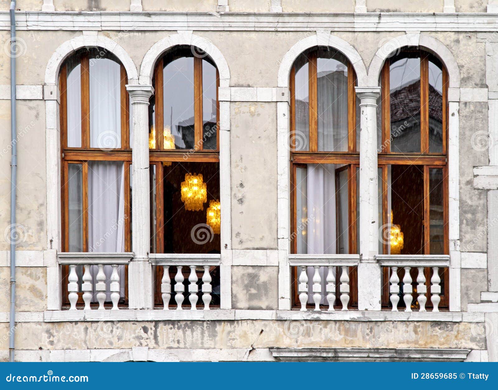 Old windows Venice stock image. Image of stone, italy - 28659685