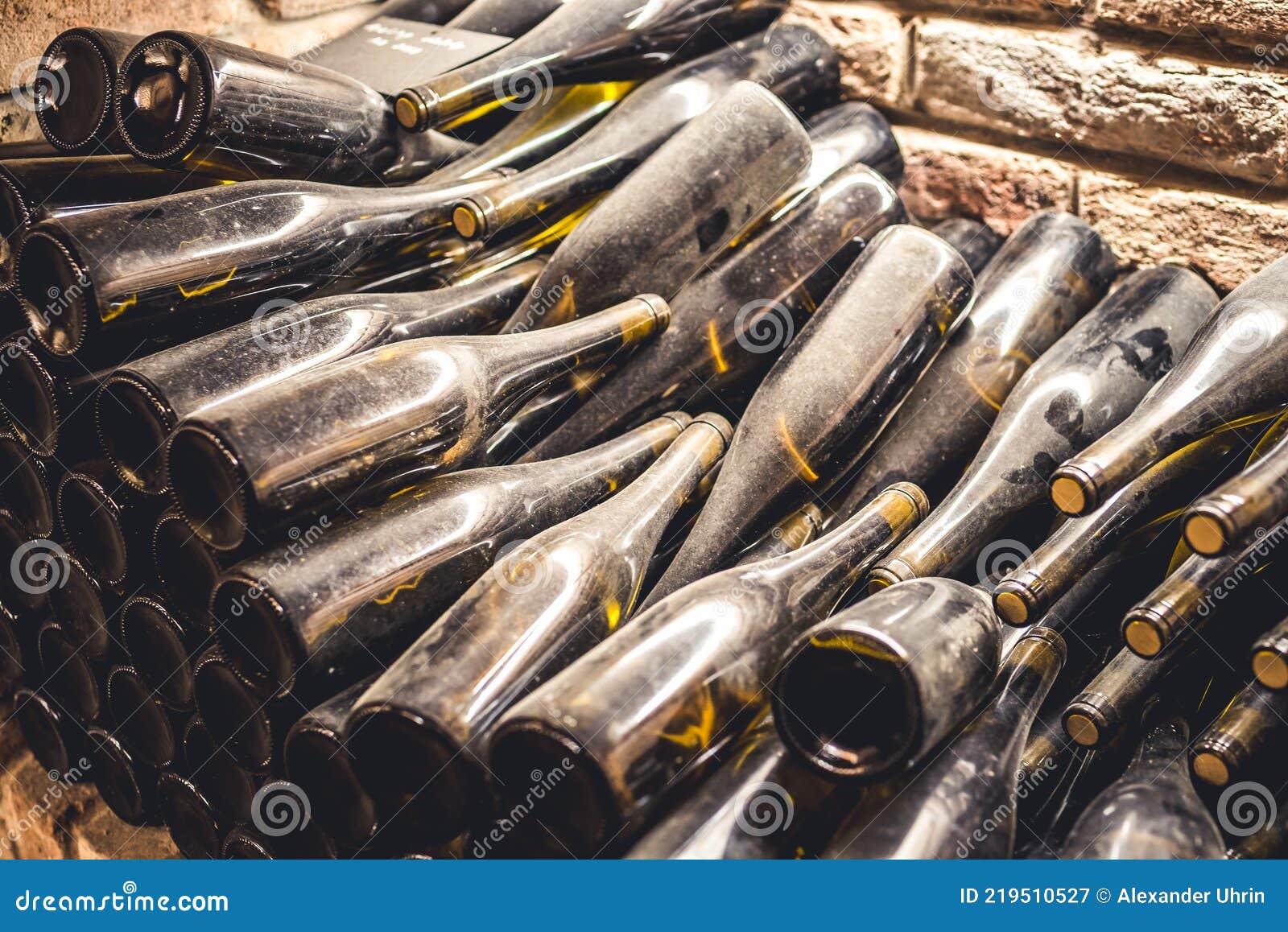 Old Wine Bottles Dusting in an Underground Tratitional Cellar... Small ...