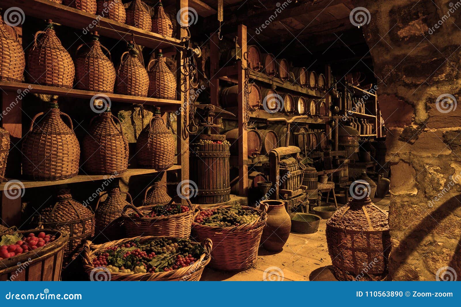 Old wine cellar stock photo. Image of rustic, culture - 110563890