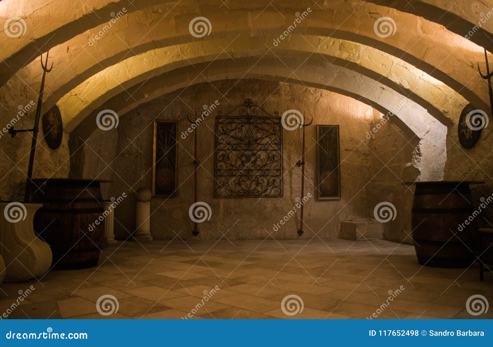 An Old Wine Cellar stock photo. Image of ancient, column - 117652498