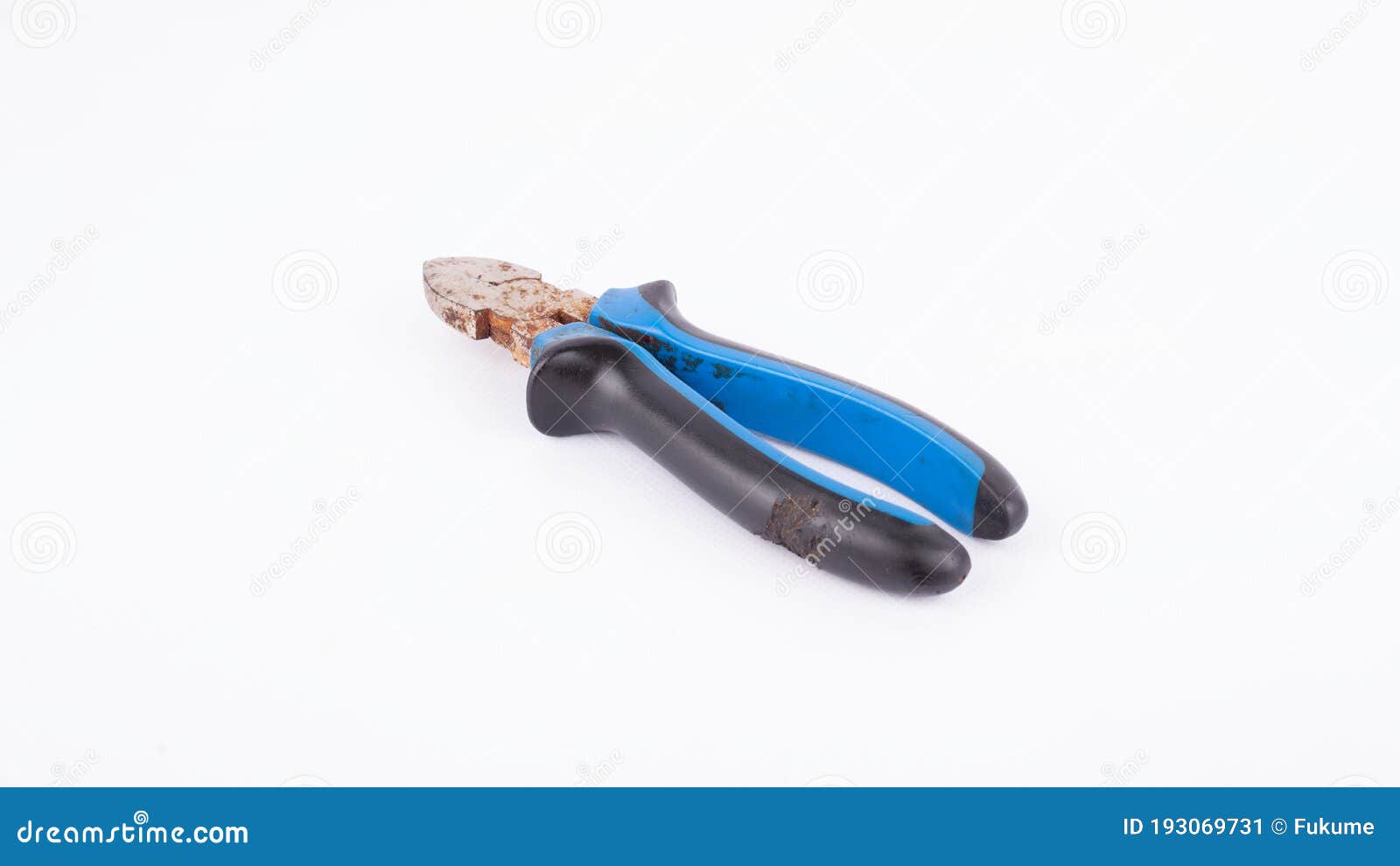 The Old Wire Cutters with Rubber Handles Isolate. Tool, Cable Cutter ...