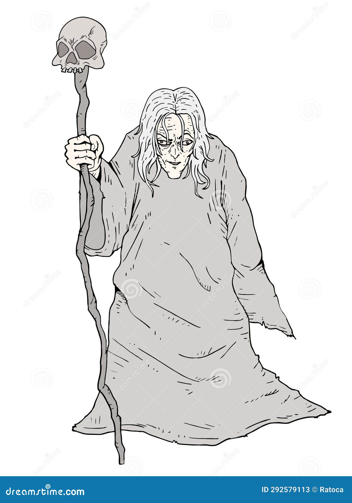 Old wise monk draw stock vector. Illustration of history - 292579113