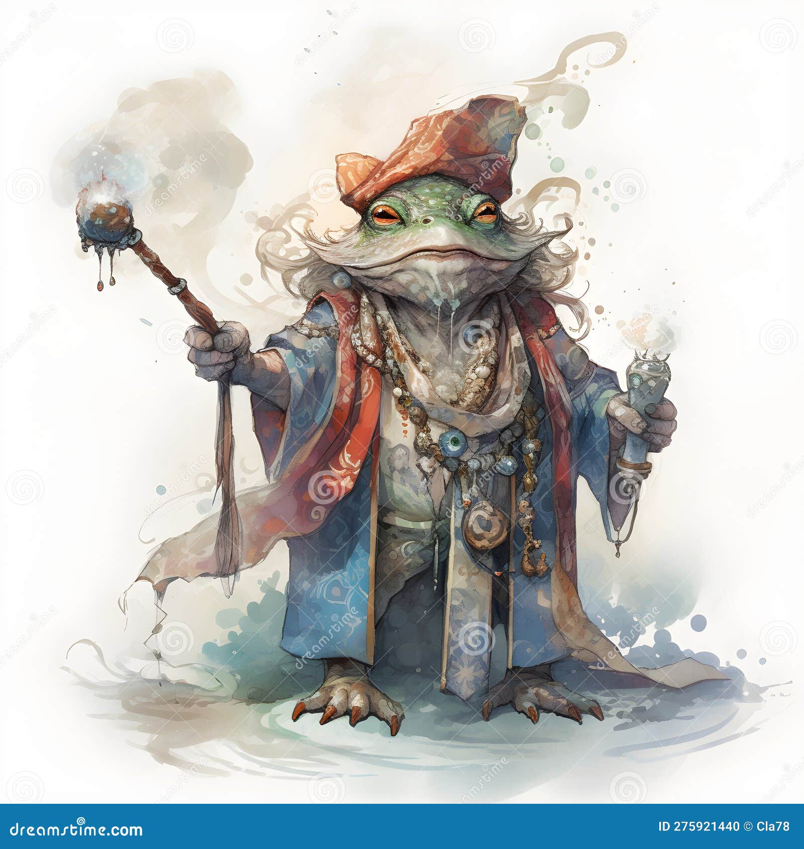 Old Wise Mystical Wizard Frog, Ai Generative Illustration Stock ...