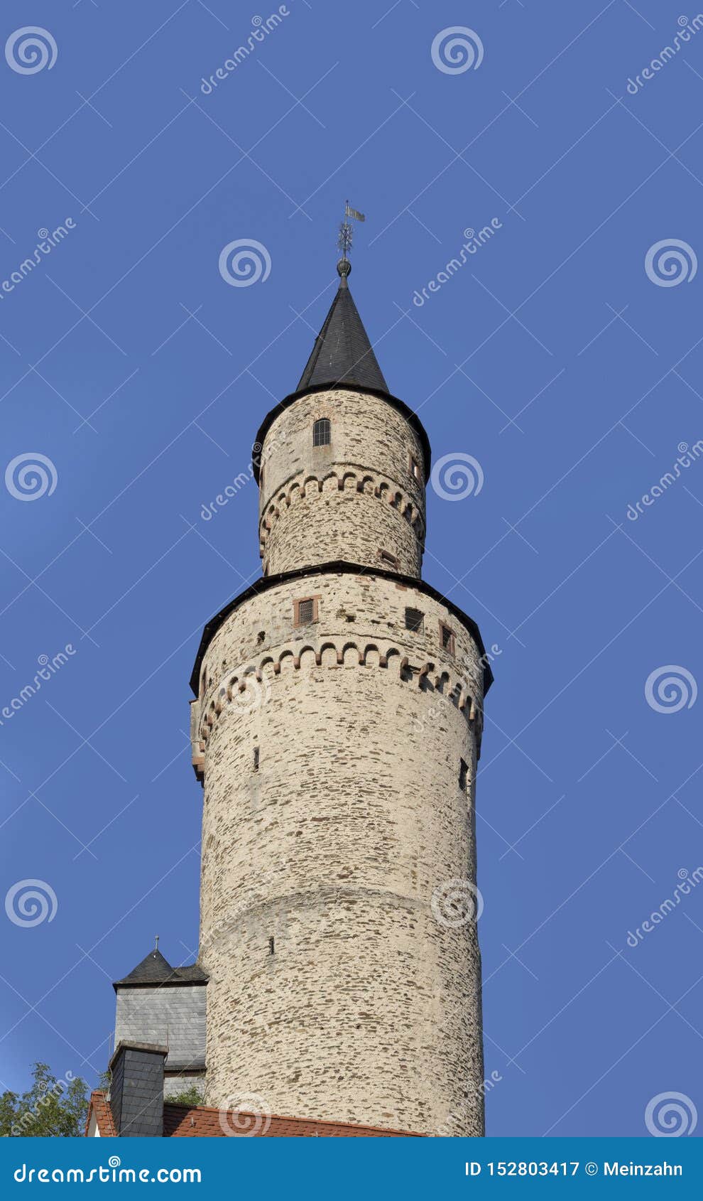 Old witch tower in Idstein stock image. Image of hexenturm - 152803417