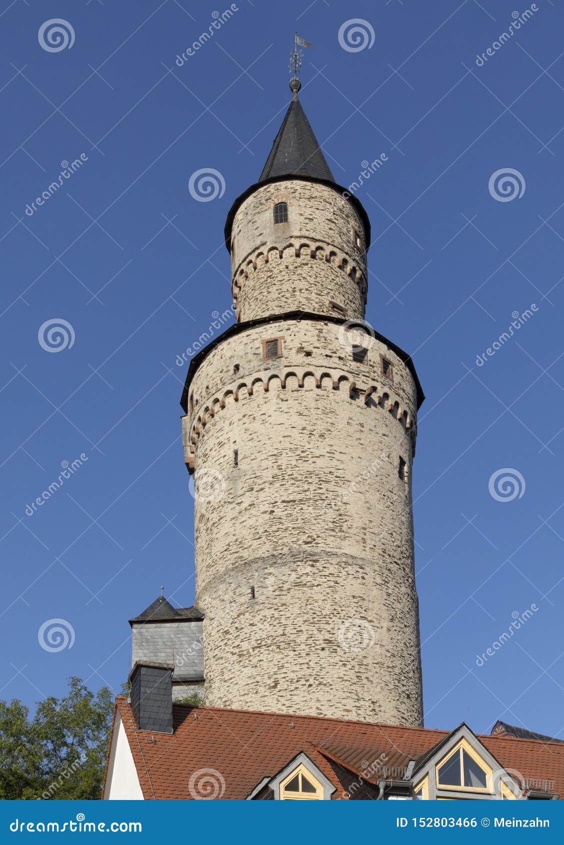 Old witch tower in Idstein stock photo. Image of hexenturm - 152803466