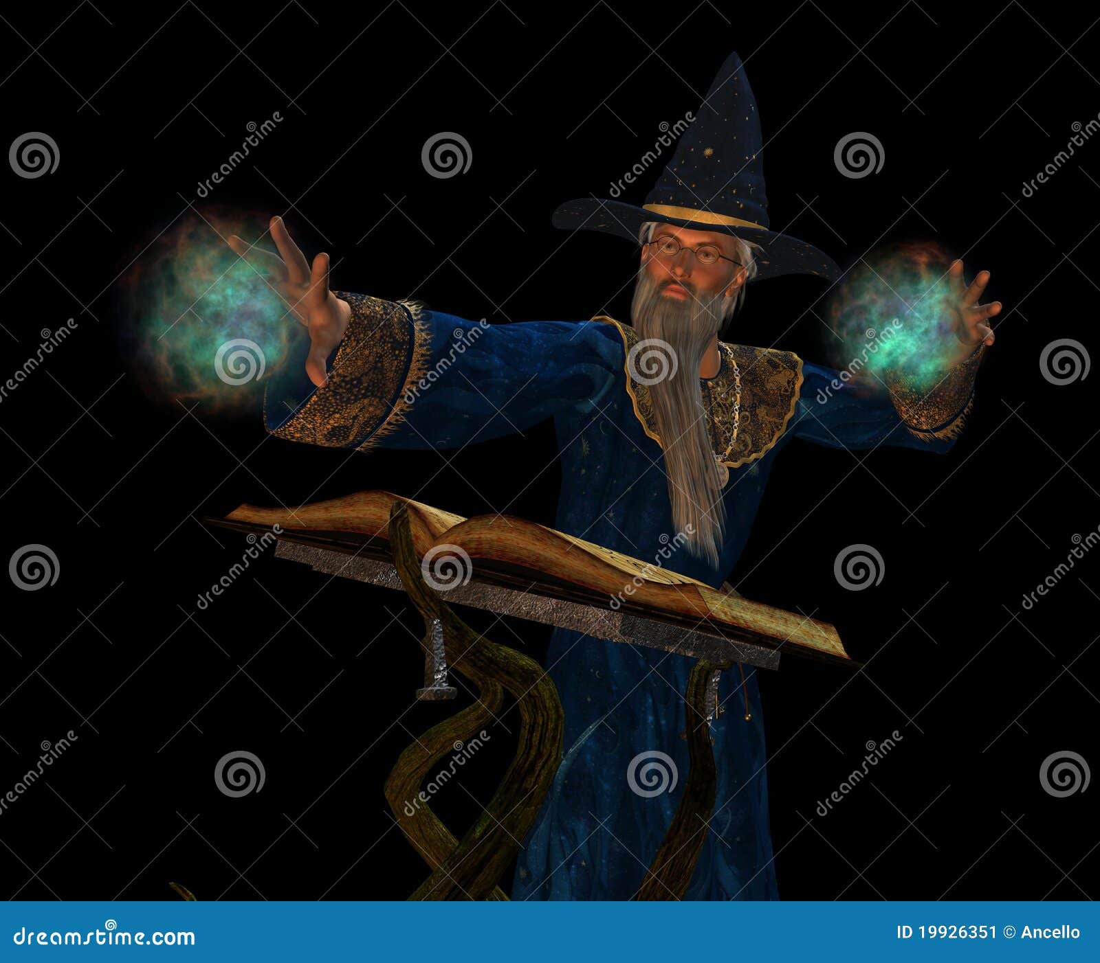 Old wizard stock illustration. Illustration of male, happiness - 19926351