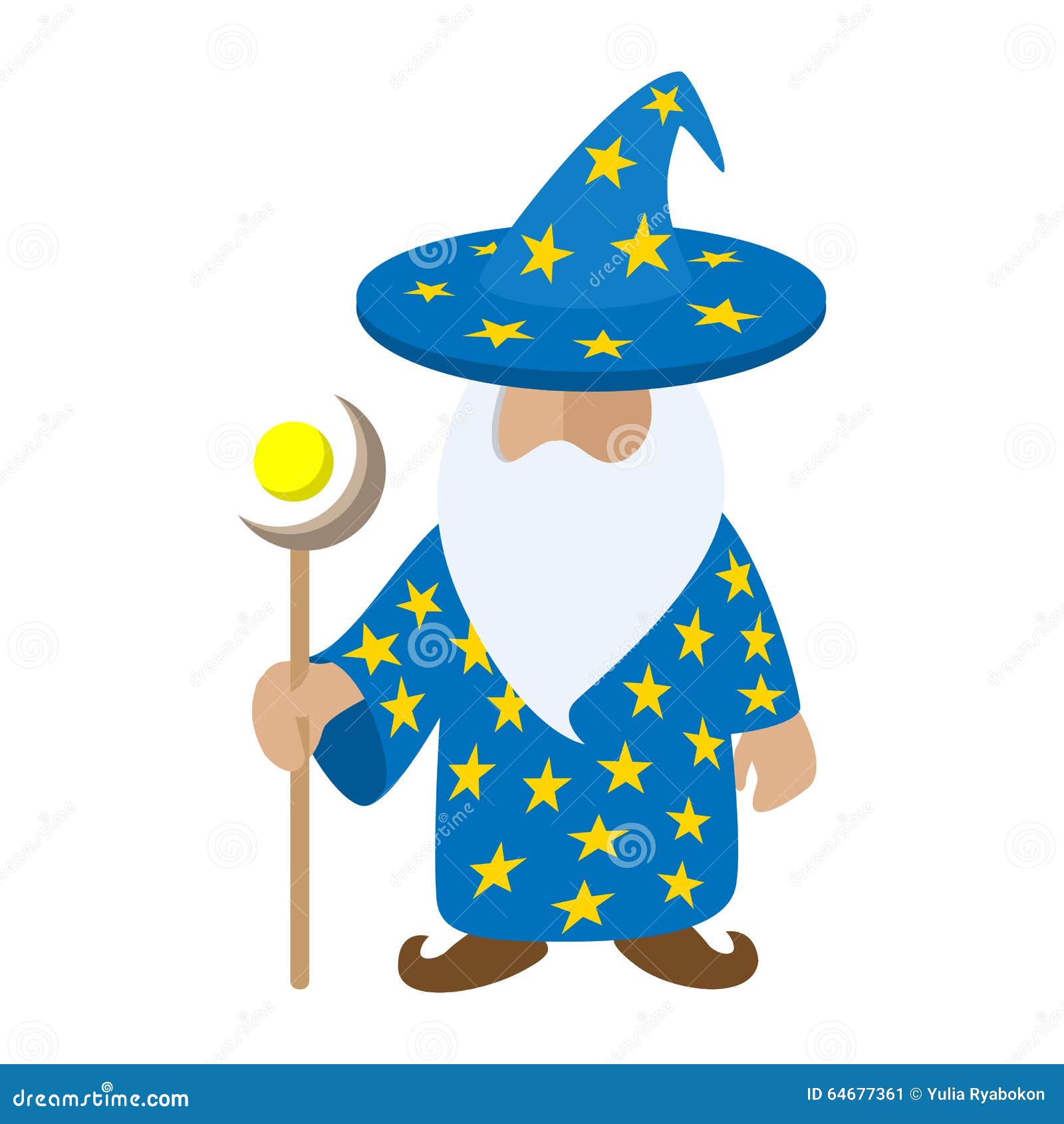 Old Wizard Cartoon Character Stock Vector - Illustration of magician ...