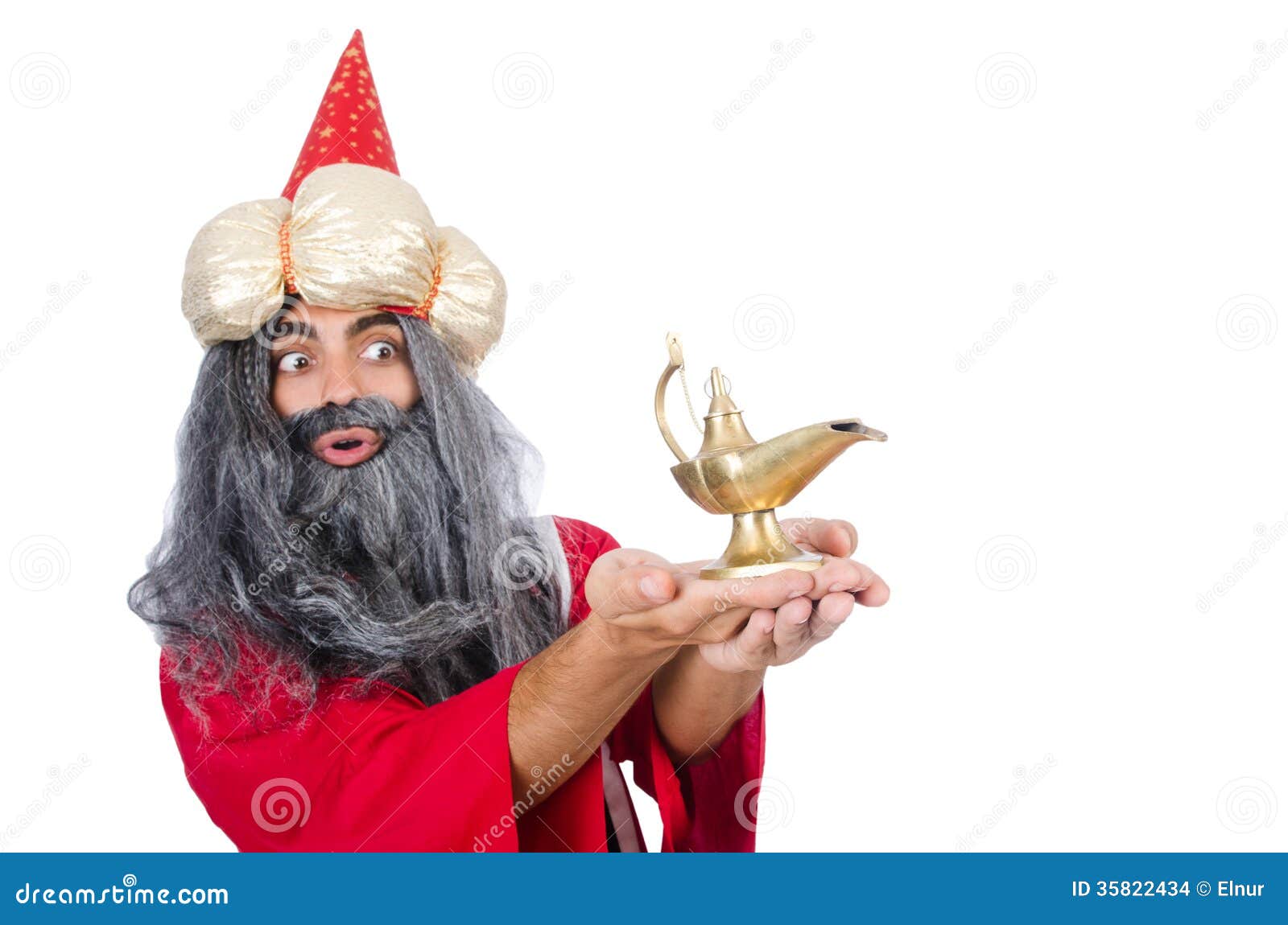 Old wizard with lamp stock photo. Image of fantasy, beard - 35822434
