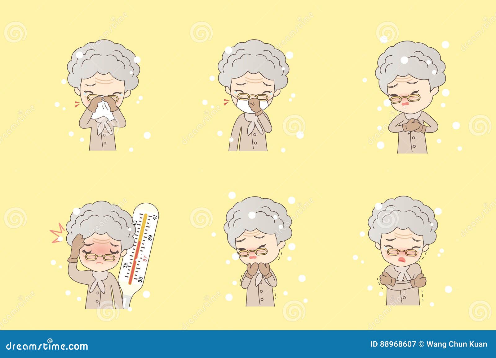 Old Woman Catch The Thief Cartoon Vector | CartoonDealer.com #110012357
