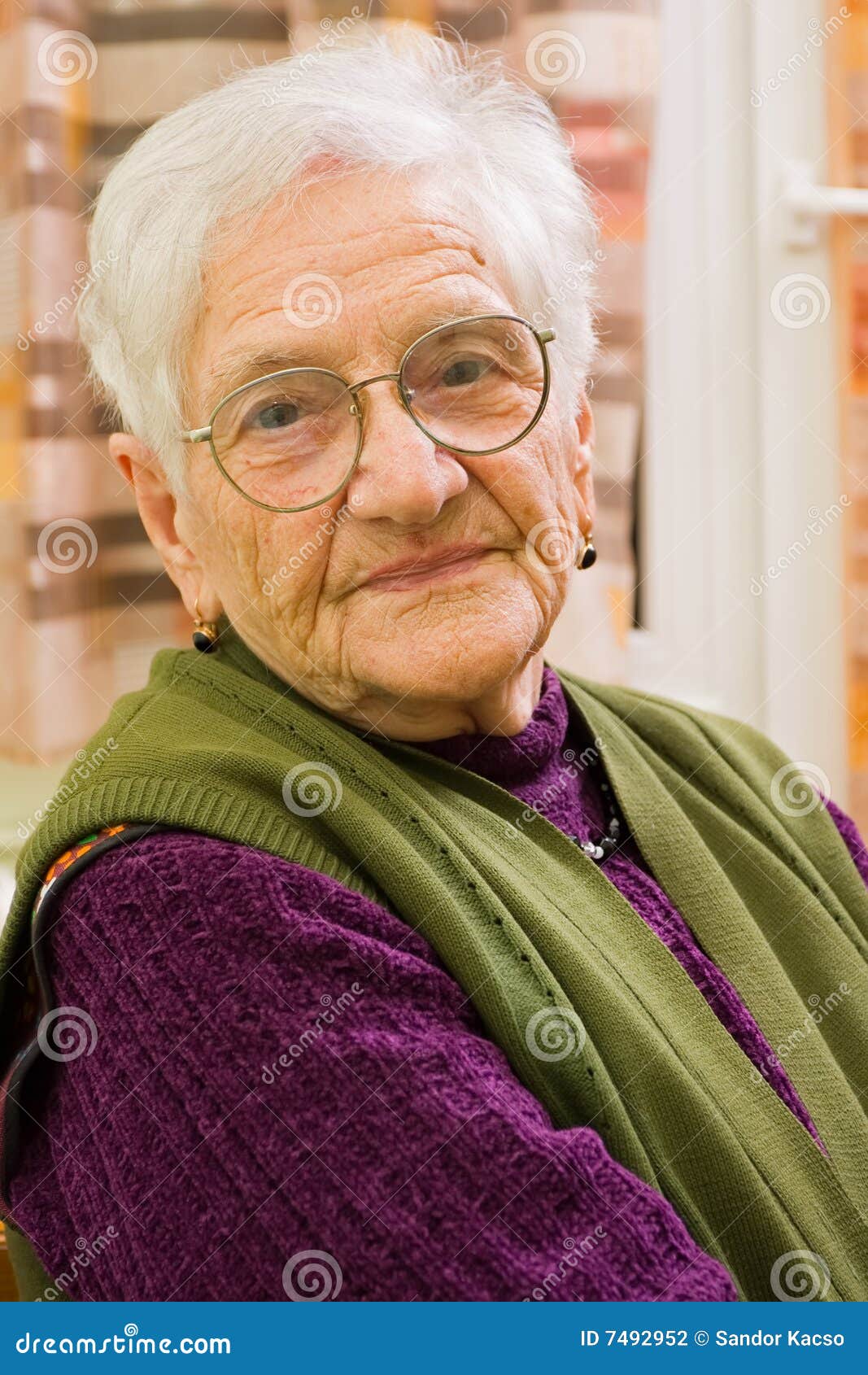 Old woman at home stock photo. Image of maturity, great - 7492952