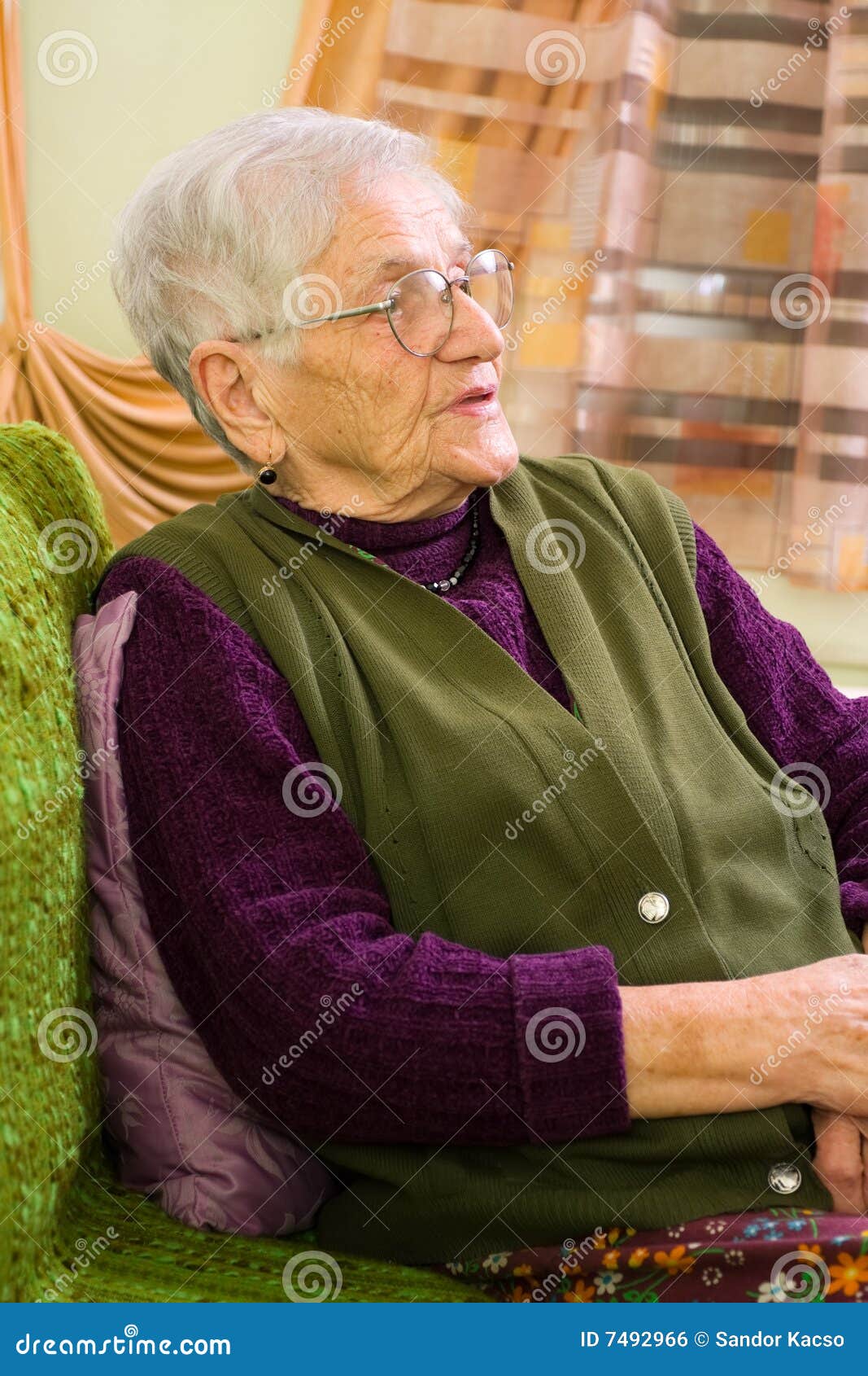 Old woman at home stock photo. Image of expression, background - 7492966