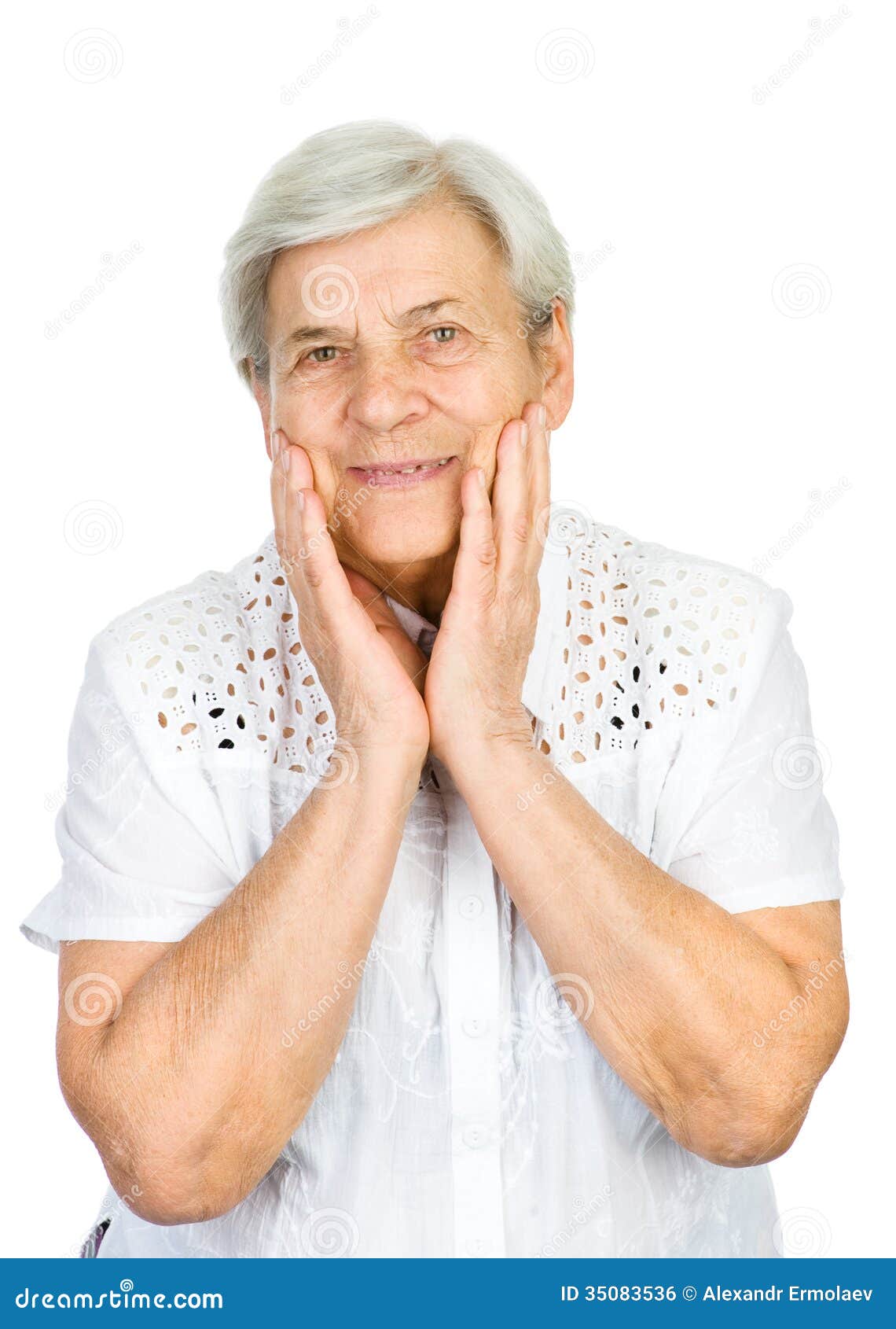 Old Woman with a Look of Shock on Her Face. Stock Photo - Image of lady ...