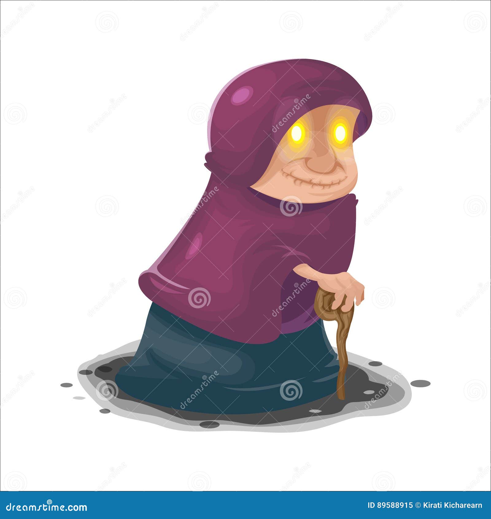 Mysterious Cartoon Moon And Earth In The Dark, Made With Generative AI ...