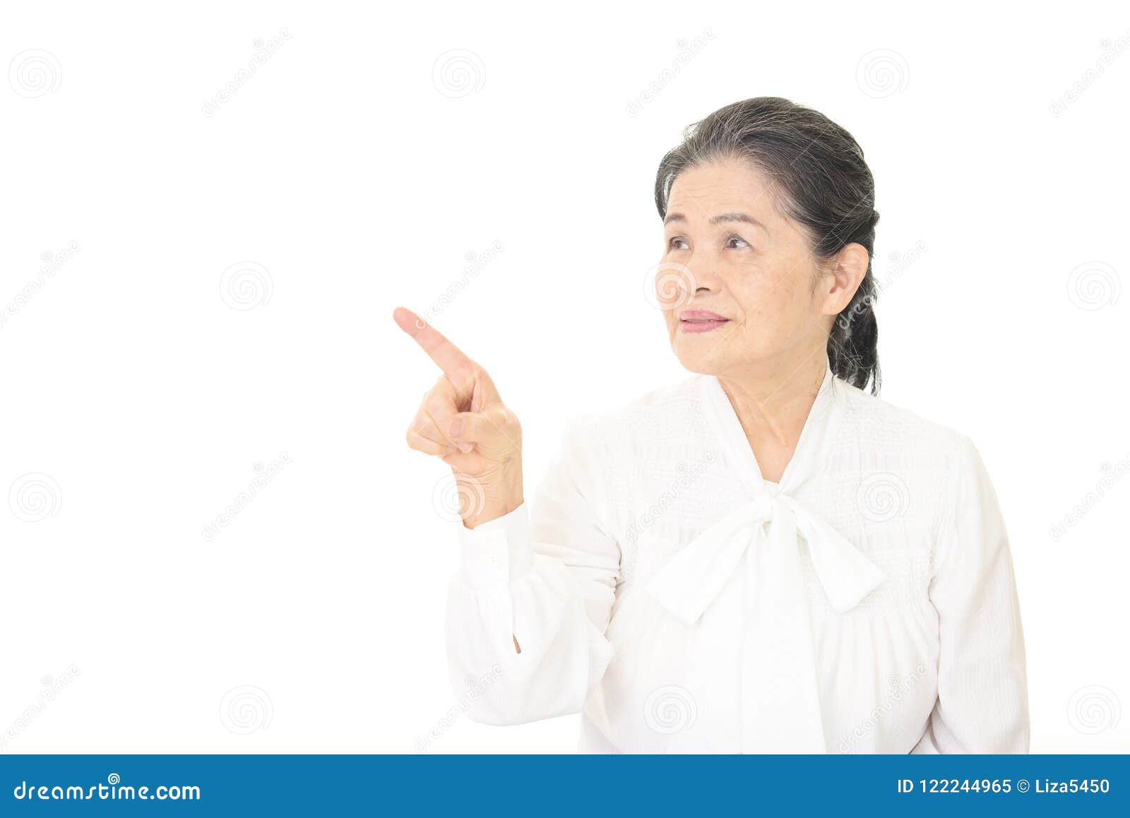 Old woman pointing stock image. Image of health, friendly - 122244965