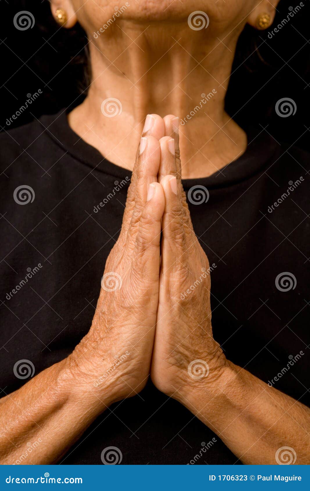 Old woman praying stock image. Image of female, holy, isolated - 1706323