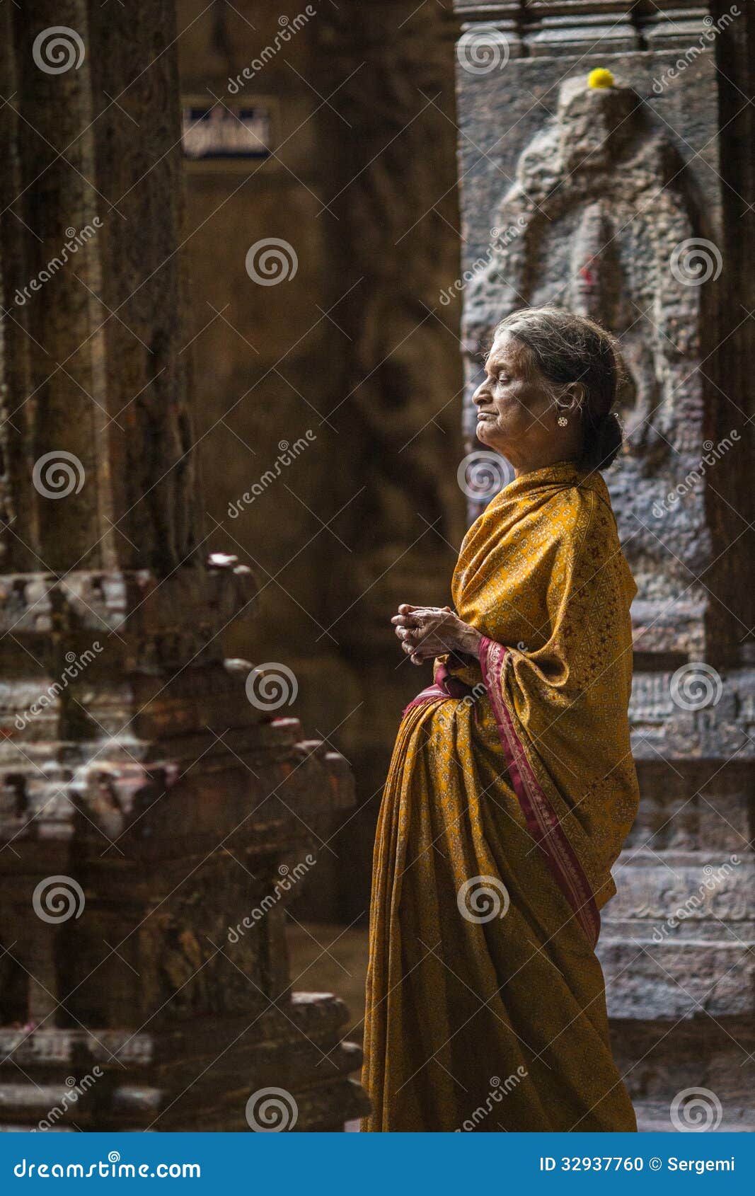 The Old Woman is Praying in a Temple Editorial Image - Image of ideas ...