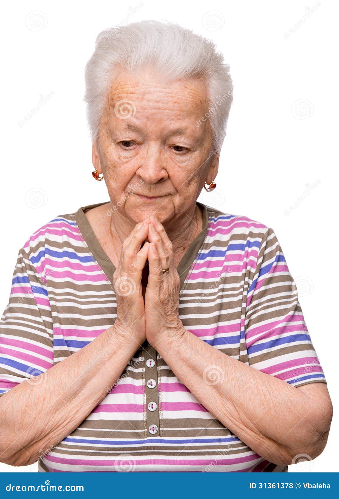 Old woman praying stock photo. Image of hands, believe - 31361378