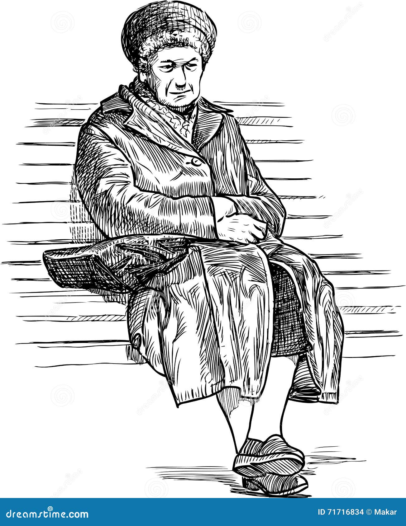 Woman Resting And Relaxing Watching Movie, Flat Vector Illustration ...