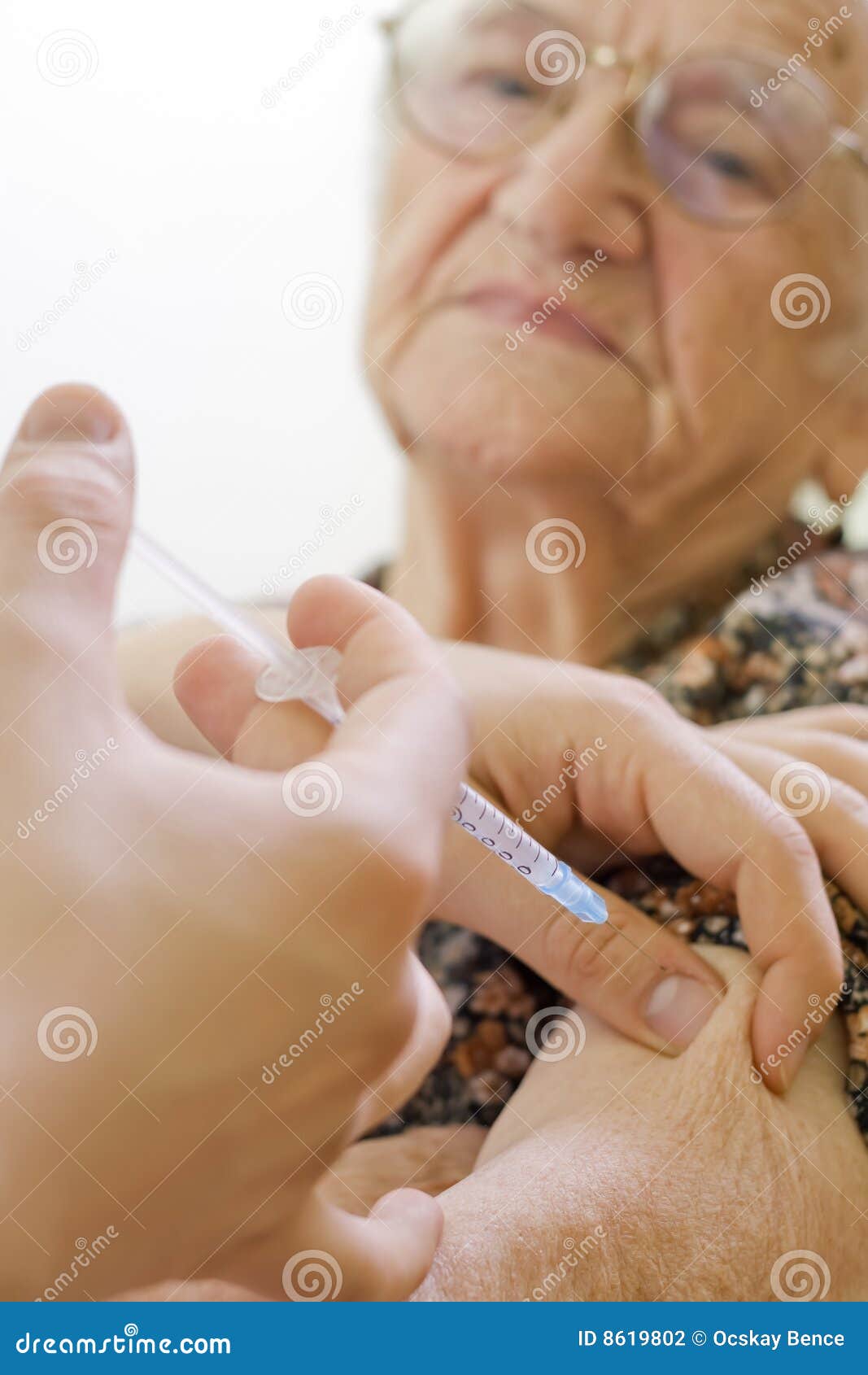 Old woman s injection stock photo. Image of senior, doctor - 8619802