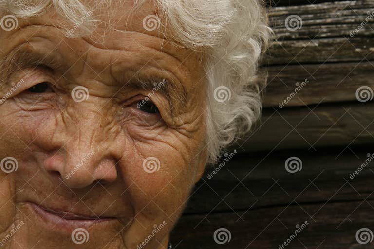 Old woman smiling stock image. Image of kind, granny, grey - 1523097