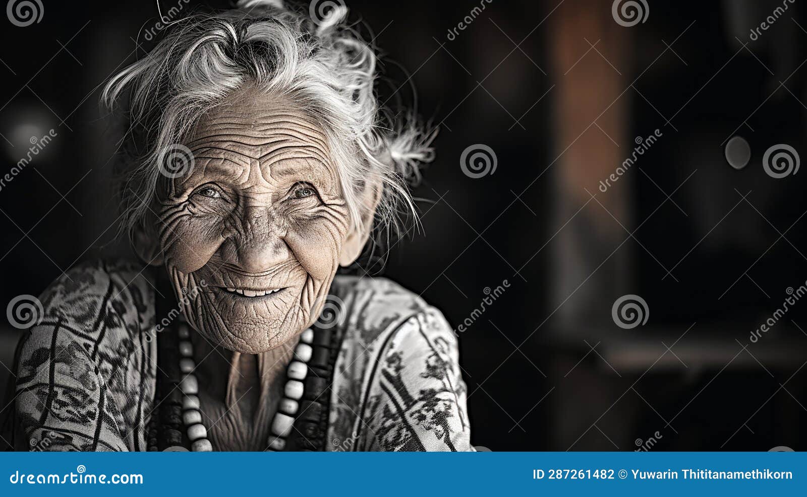 Old Woman Smiling Happily in the Morning. Generative AI Stock ... Old Woman Smiling Happily in the Morning. Generative AI Stock ...