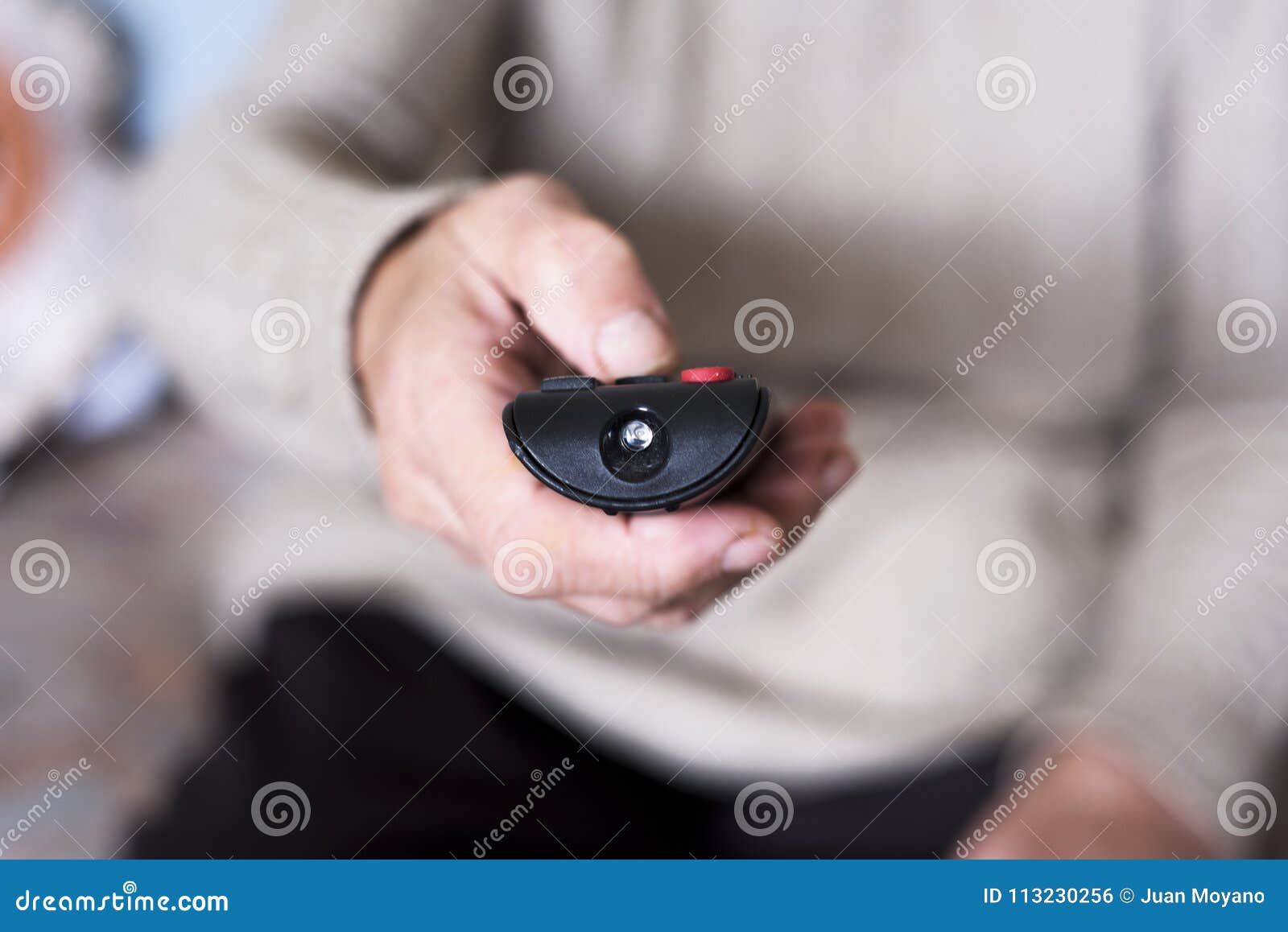 Old Woman Using a Remote Control Stock Photo - Image of real, lonely ...
