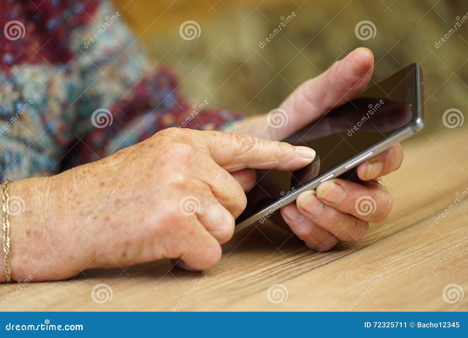 Old Woman is Using Smart Mobile Phone Stock Image - Image of closeup ...