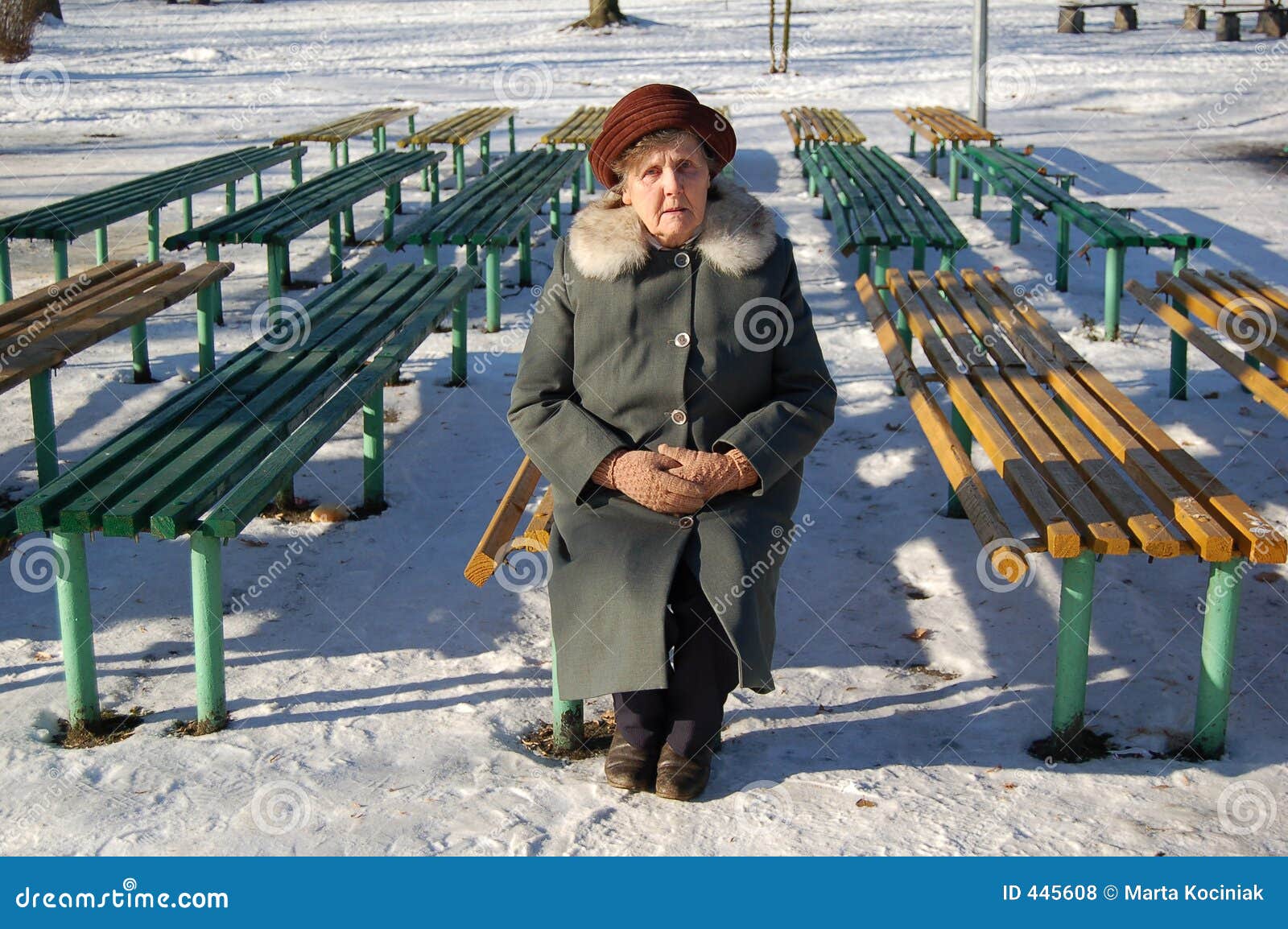 Old Woman Waiting for a Man Stock Photo - Image of glam, adult: 445608