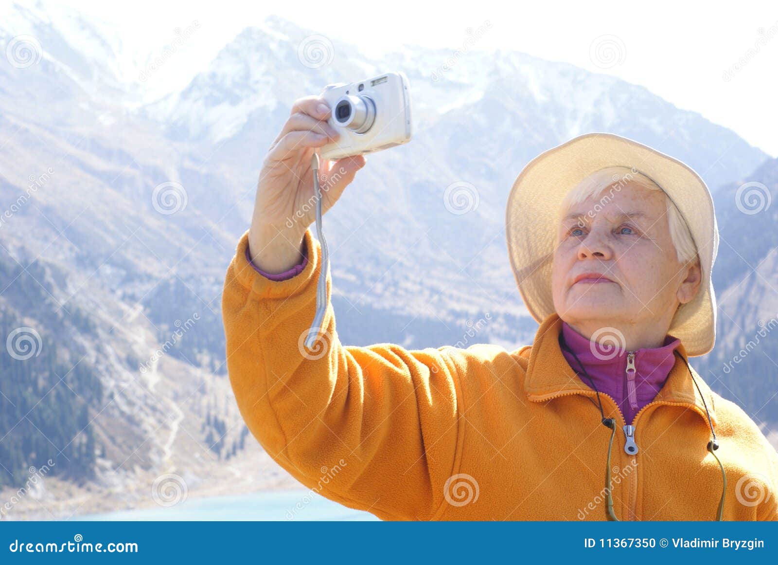 Old women in mountain stock photo. Image of portrait - 11367350