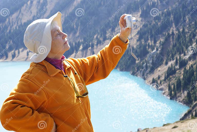 Old women in mountain stock photo. Image of green, portrait - 11367352