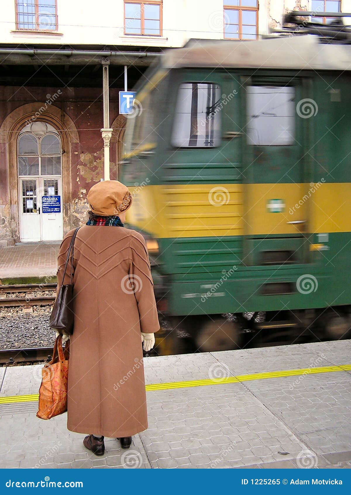 Old women and train stock image. Image of senior, station - 1225265