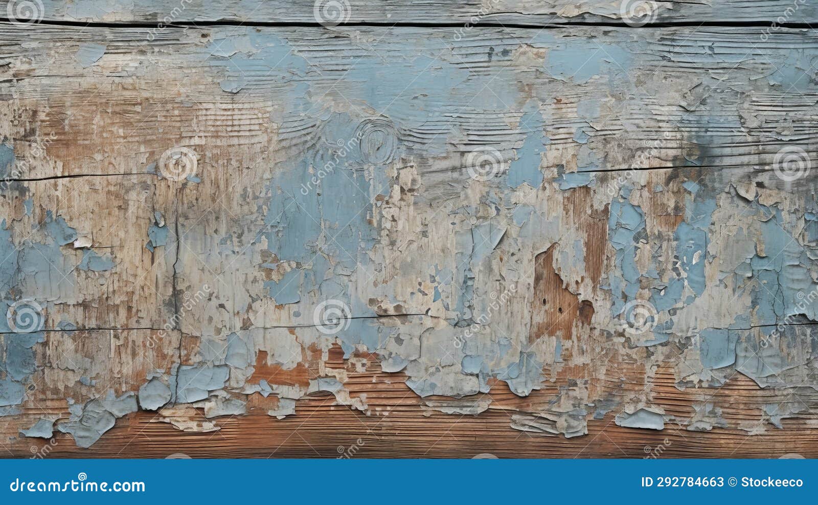 Rustic Painted Wooden Wall with Peeling Paint - Close Up Stock ...