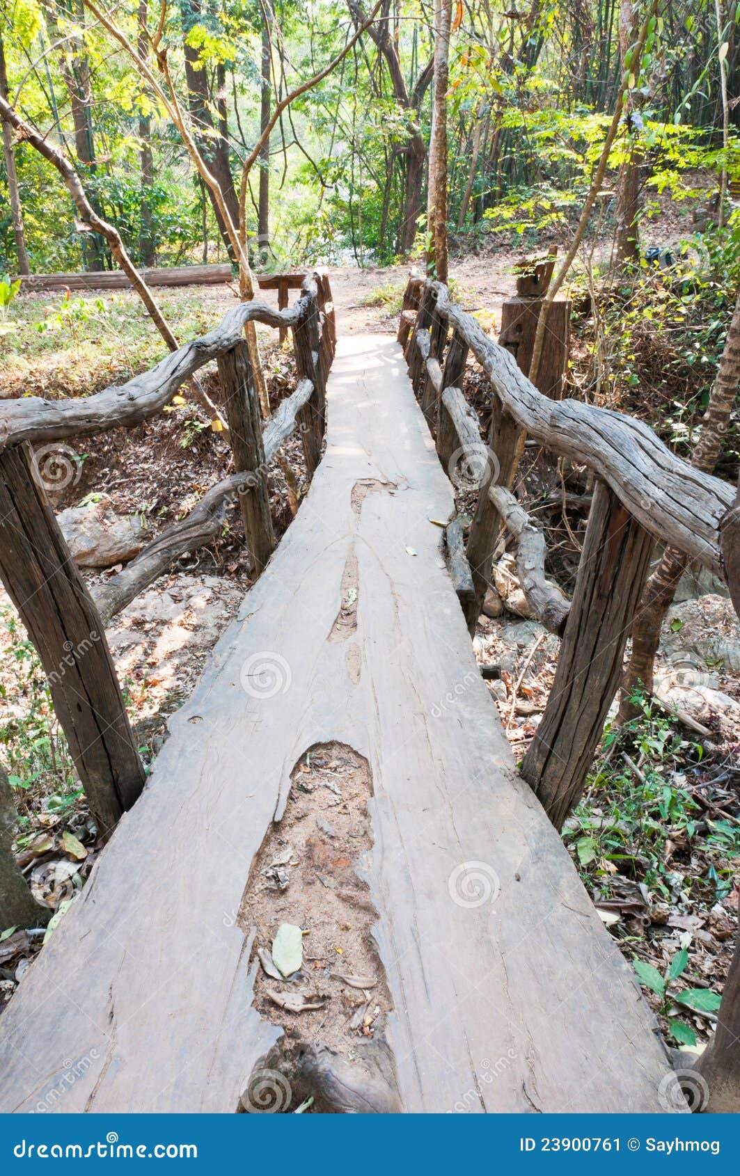 Old Wood Bridge stock image. Image of line, floor, road - 23900761