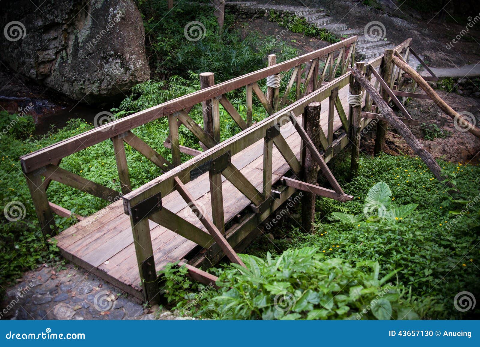 Old wood bridge stock photo. Image of scenic, foliage - 43657130