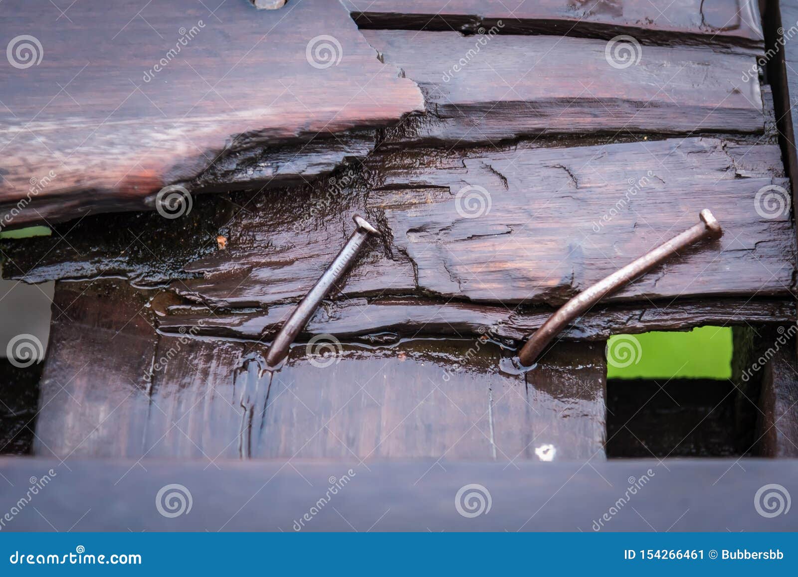 Old Wood Broad with Rustic Nail Stock Image - Image of wicker, wood ...