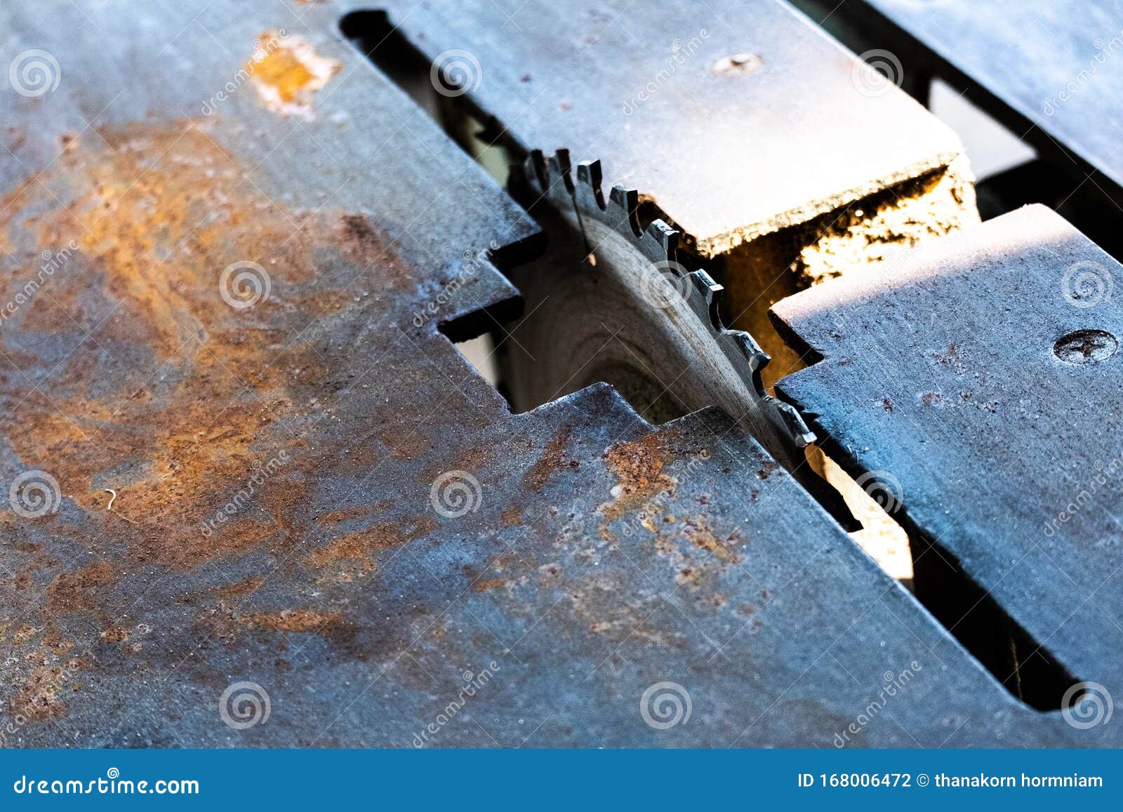 Old Wood Cutting Machine in House Stock Photo - Image of carpentry ...