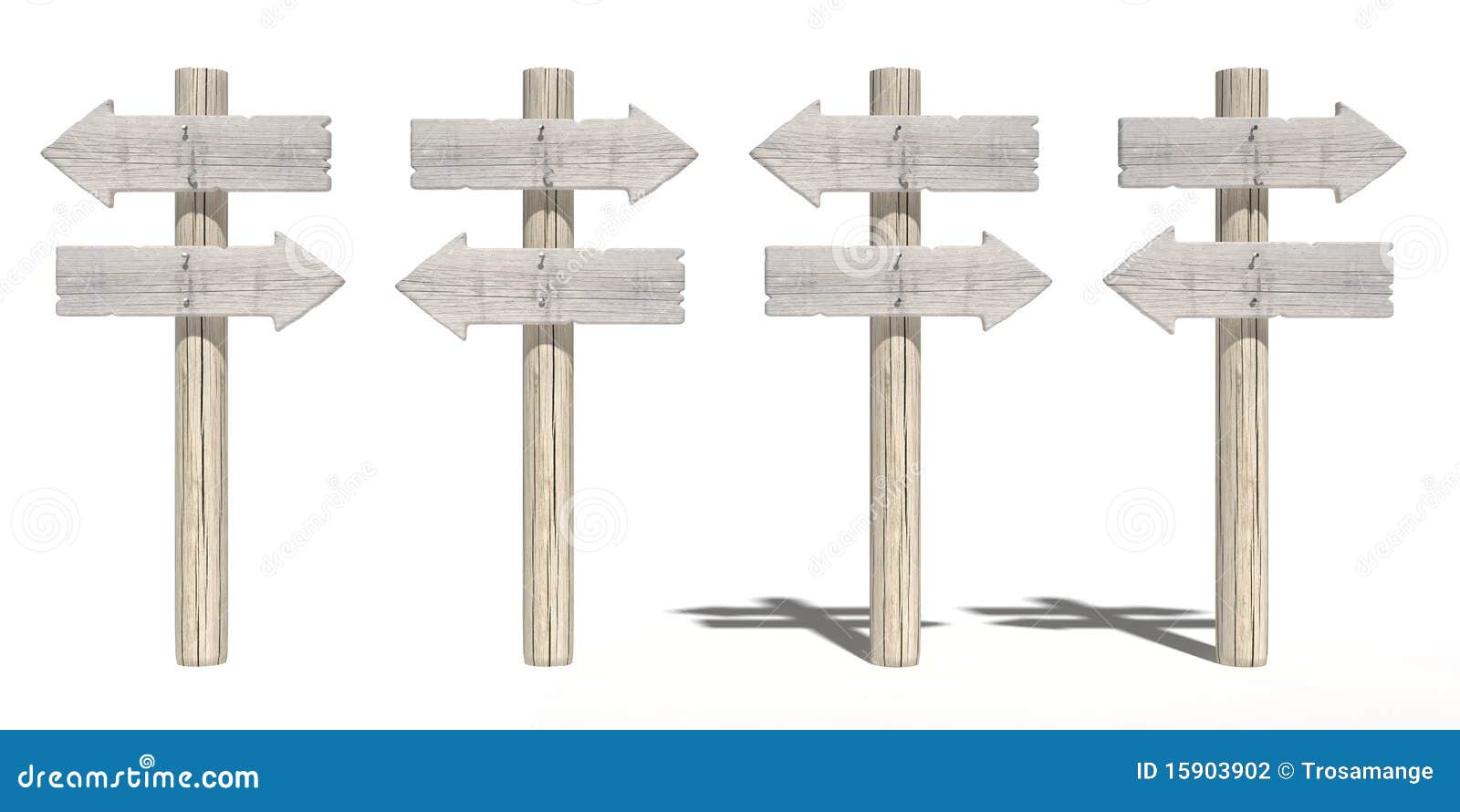 Old wood direction signs stock illustration. Illustration of direction ...