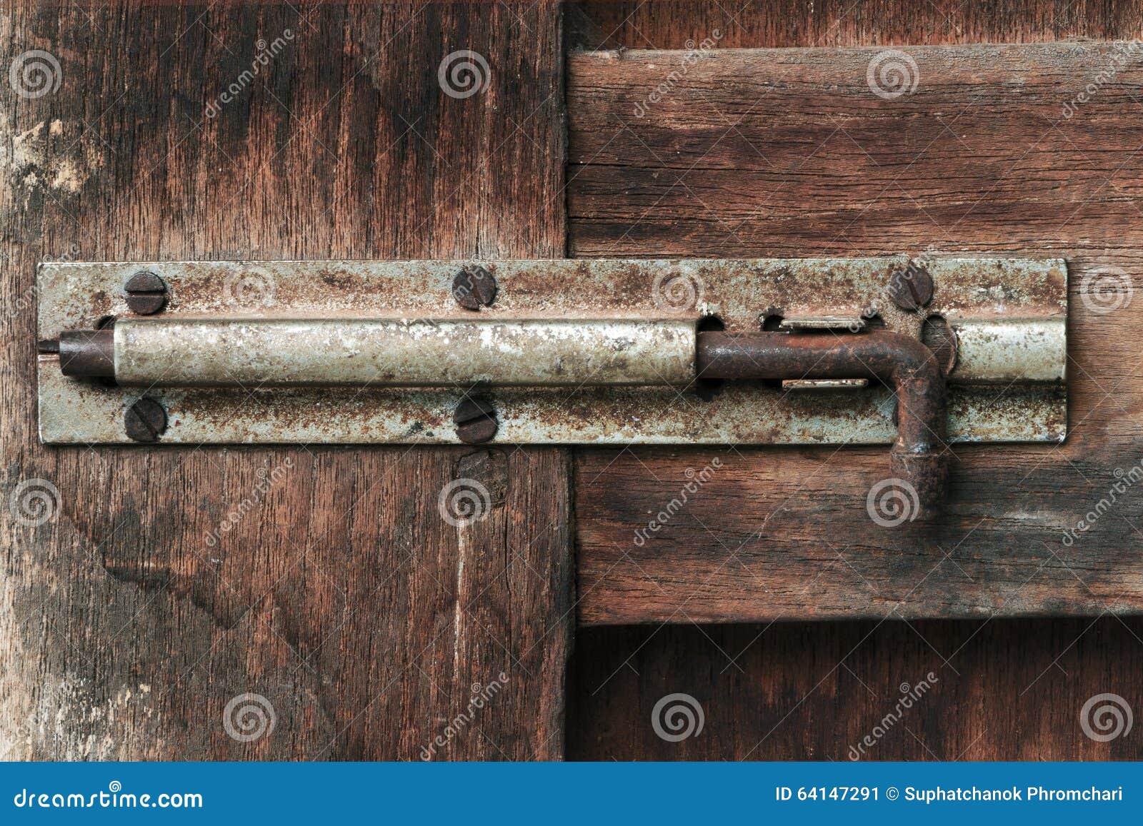 Old wood door bolt stock image. Image of door, rust, latch - 64147291