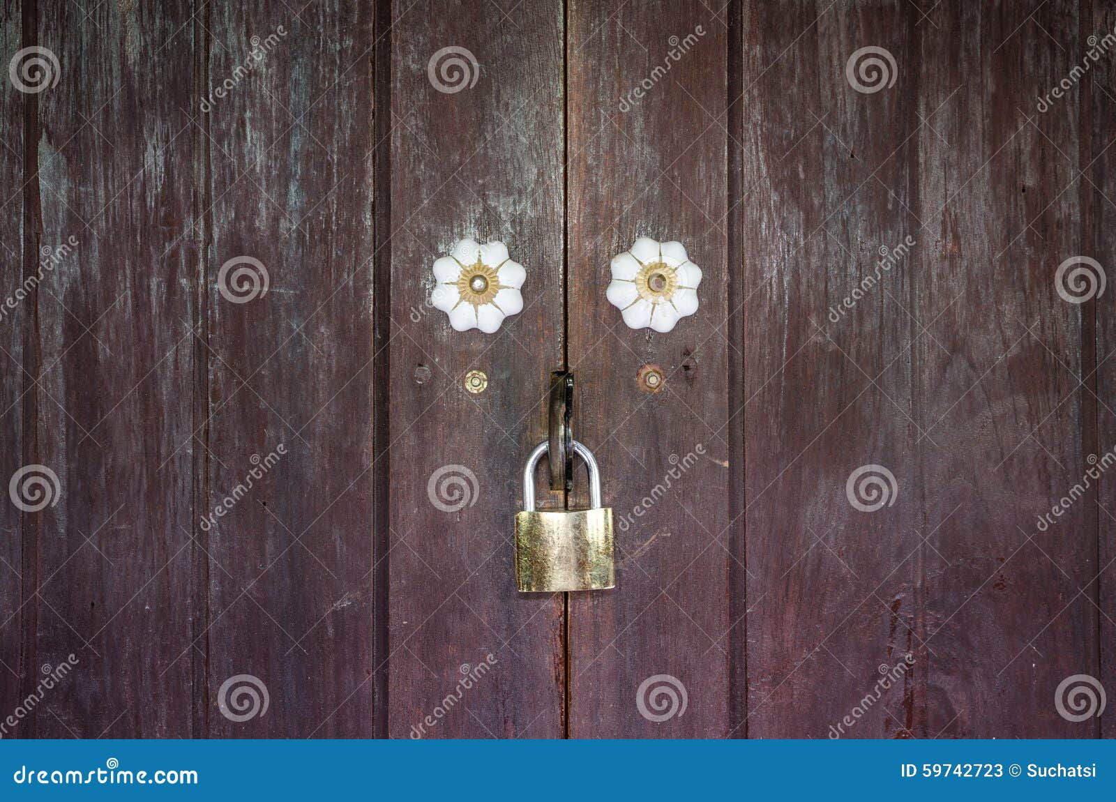 Old wood door and key lock stock image. Image of symbol - 59742723