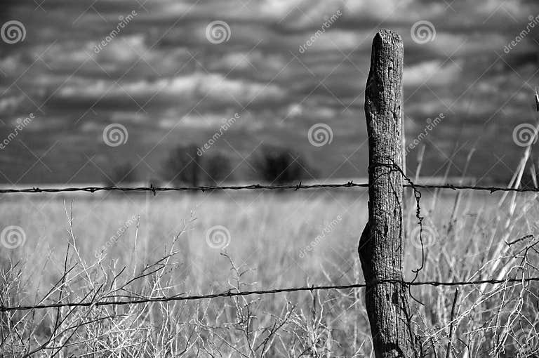 Old wood fence post stock image. Image of post, rust, barbed - 9238585