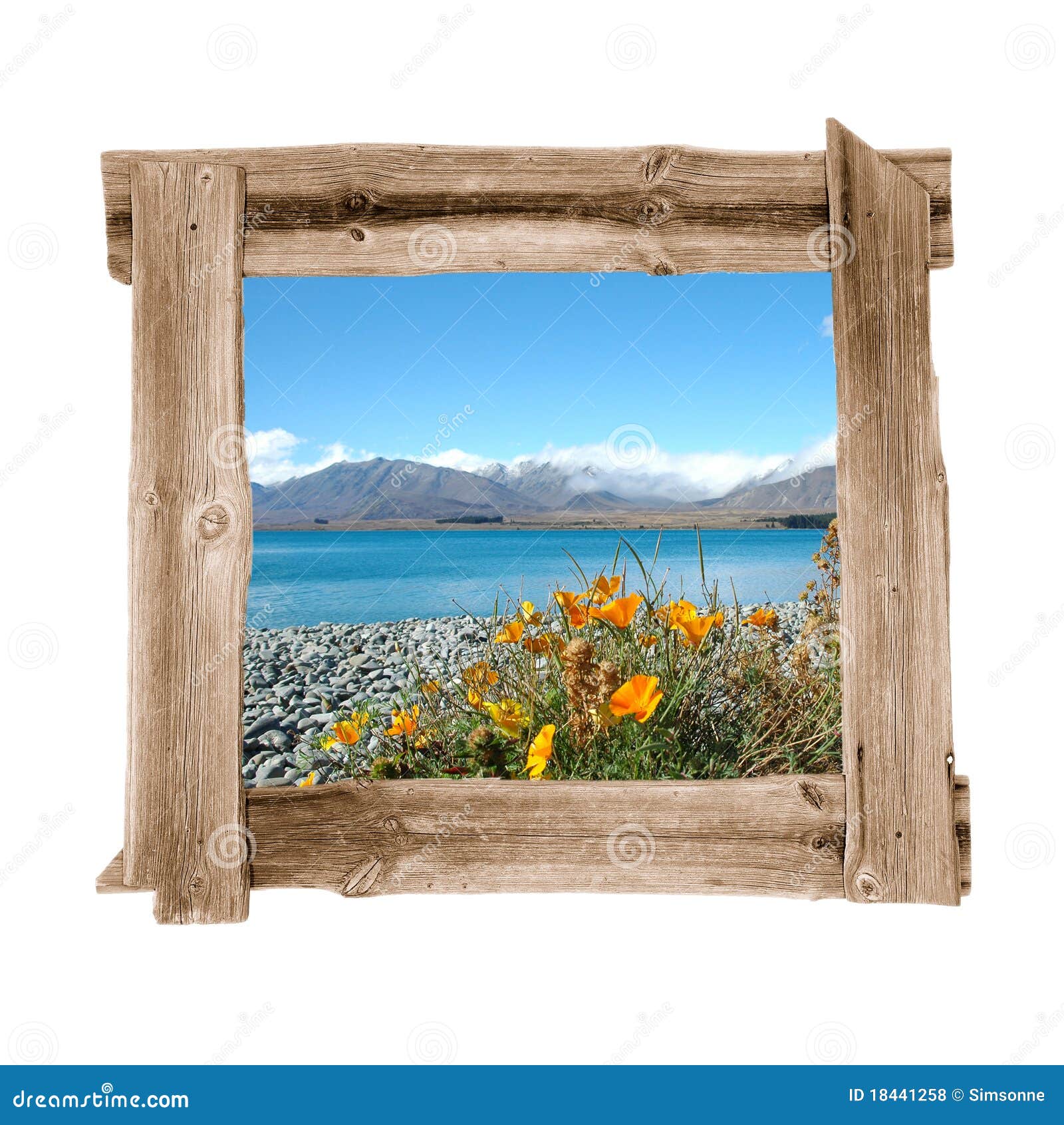 Old wood frames Spring stock photo. Image of flowers - 18441258