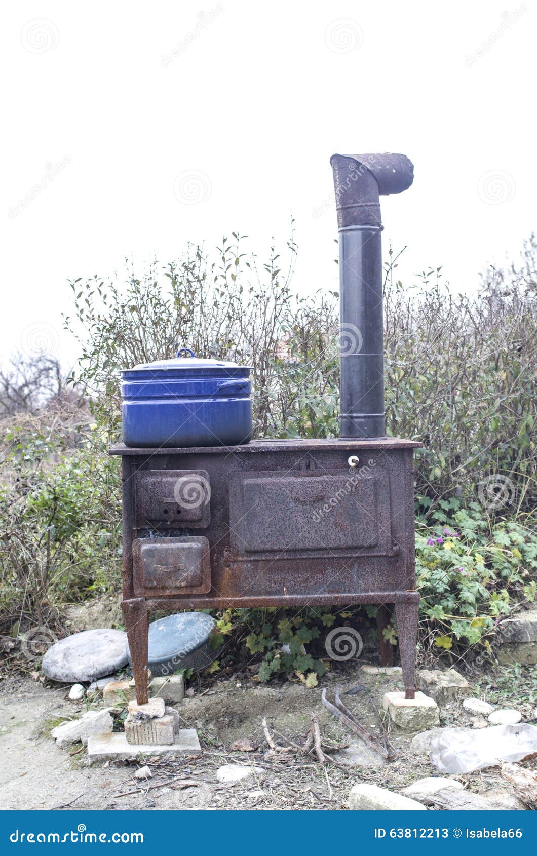 Old wood rusty cooker stock image. Image of garden, cooking - 63812213