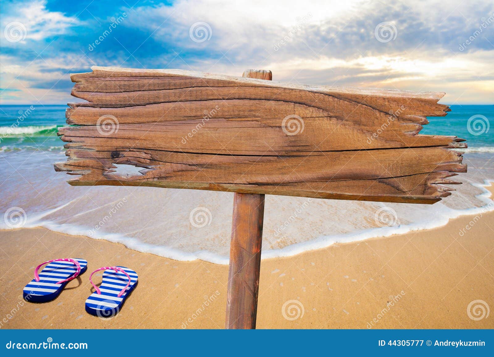 Old wood sign on beach stock image. Image of billboard - 44305777