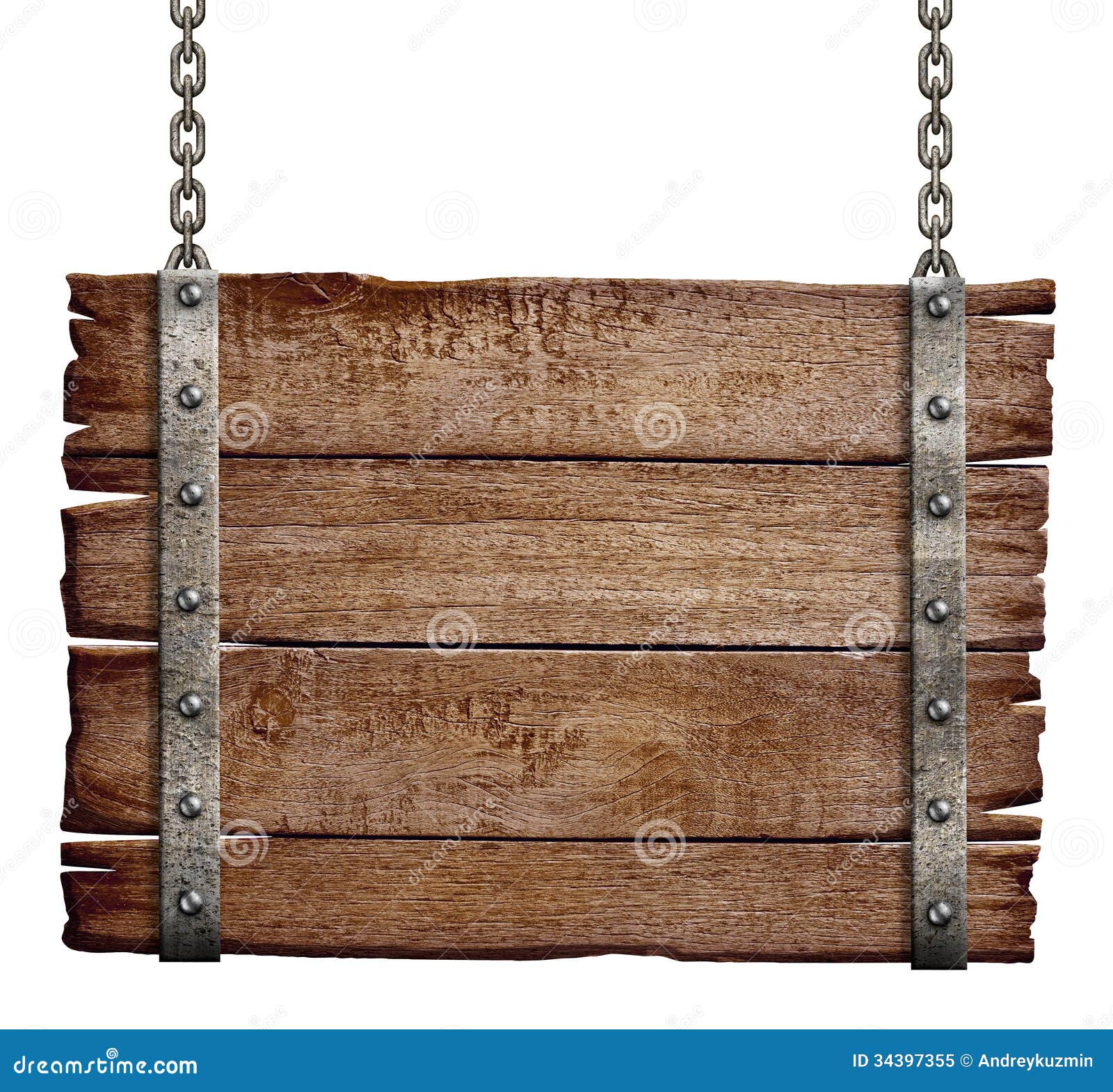 Old Wood Signboard Hanging on Chain Stock Image - Image of signpost ...