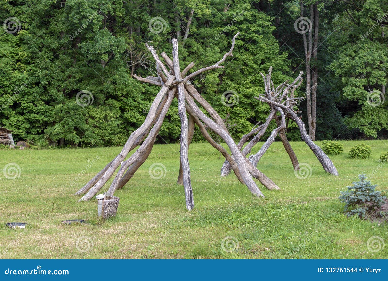 Old wood structures stock photo. Image of green, grass - 132761544