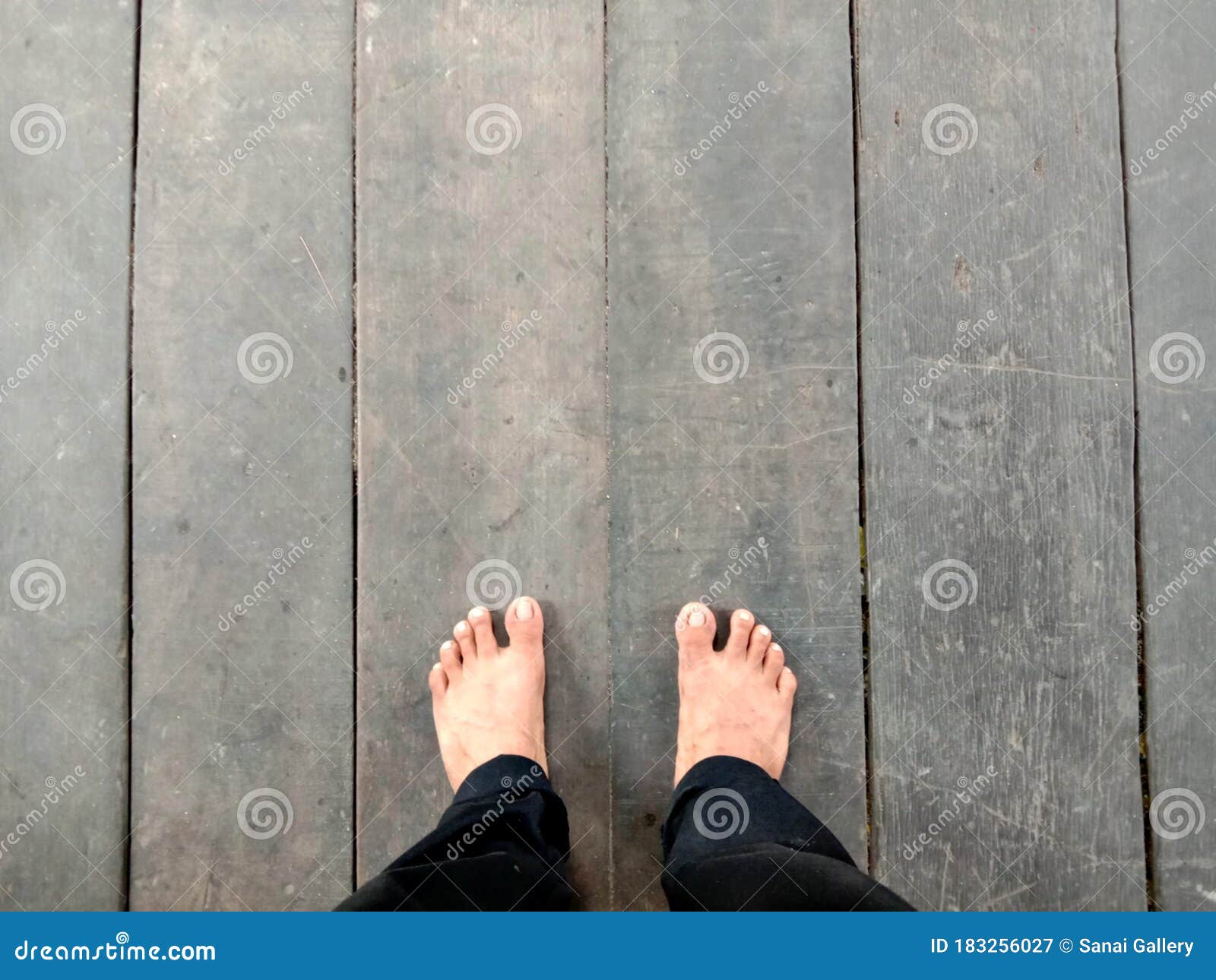 Old Wood Texture with the Object of One S Feet Stock Image - Image of ...