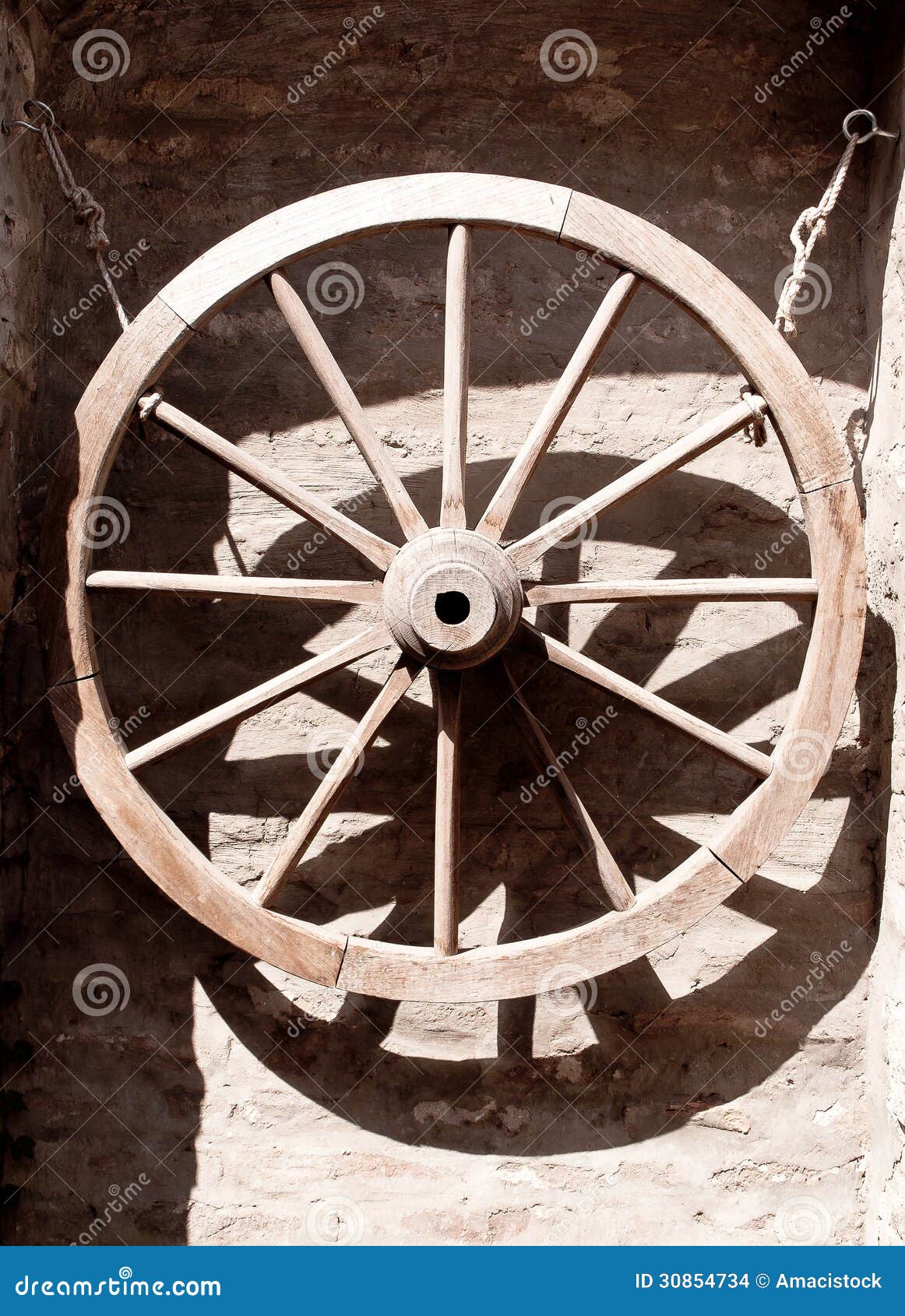 Old wood wheel stock photo. Image of rural, stone, element - 30854734