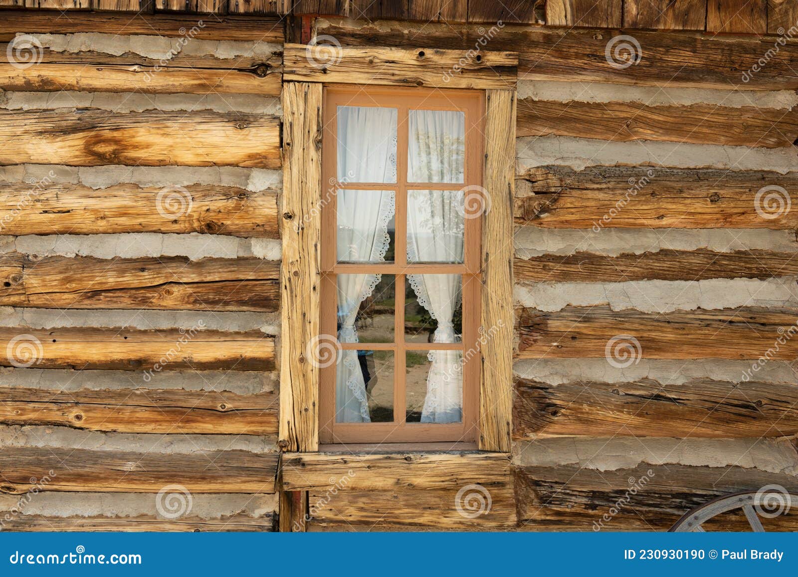 Old Wood Window in Log Cabin Stock Photo - Image of home, stable: 230930190