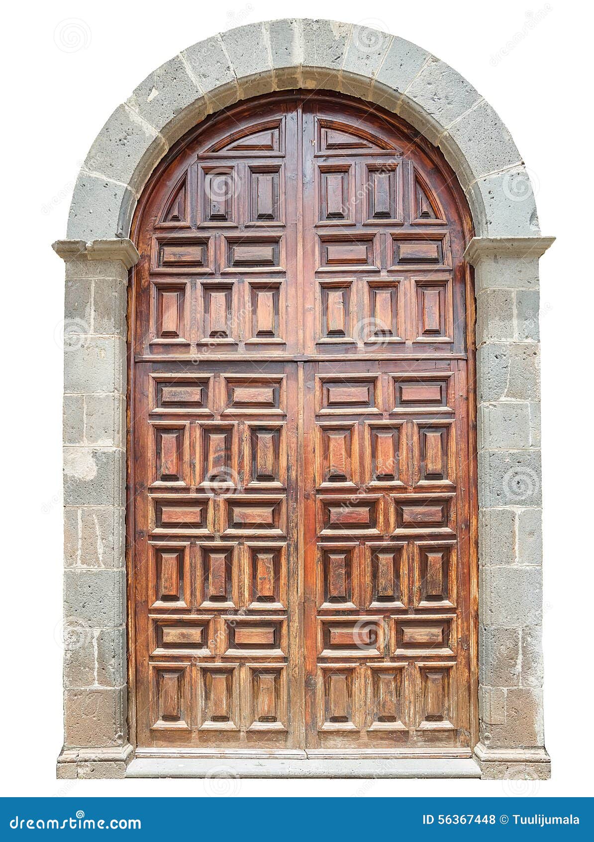 Old wooden arch door stock photo. Image of design, interior - 56367448
